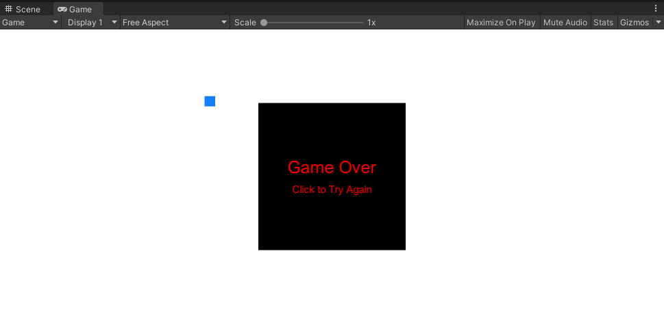 CUBEtránh Game Over Text